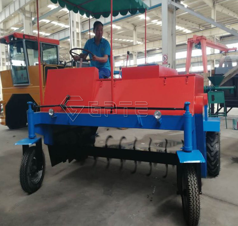 Organic Fertilizer Towable Wheel Type Compost Windrow Turner Machine ...